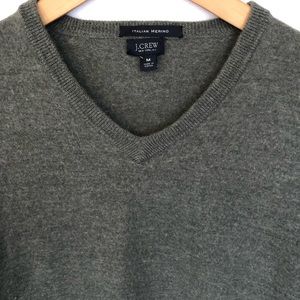 J. Crew | Sweaters | J Crew Vneck Sweater Italian Merino Wool M | Poshmark